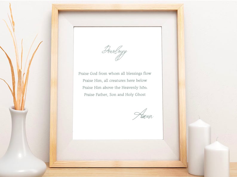 Doxology Printable Wall Art | Praise God From Whom All Blessings Flow ...