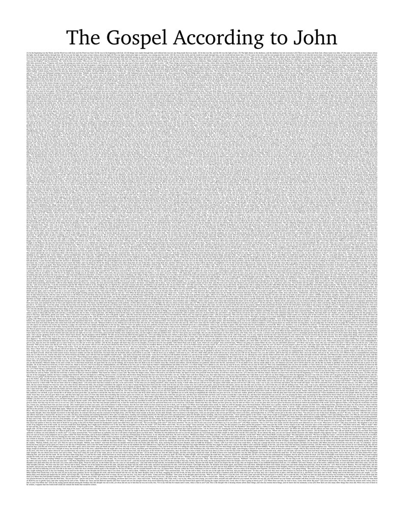 Gospel of John Full Text Digital Download | Entire Book of John PDF ...