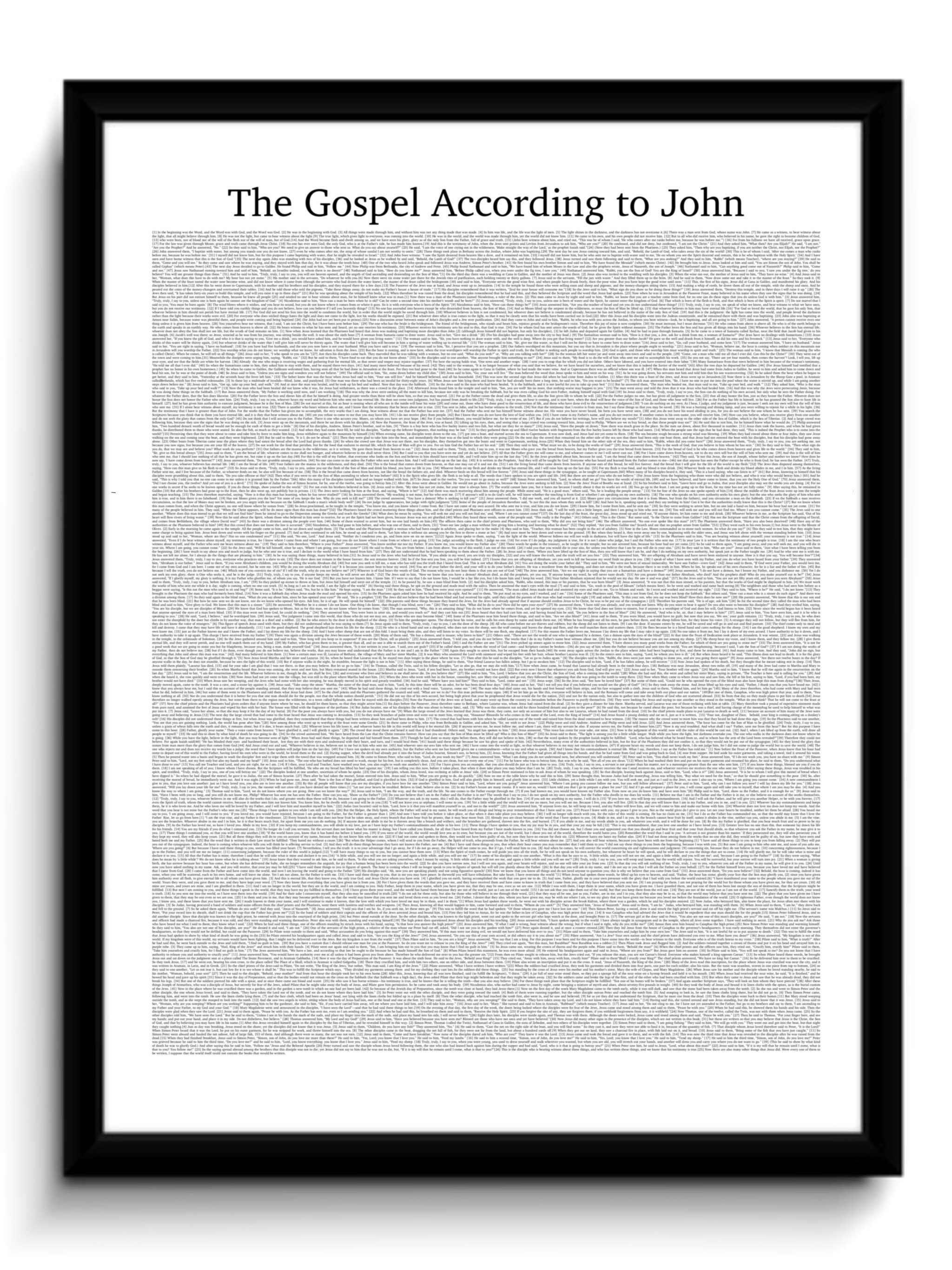 Gospel of John Full Text Digital Download | Entire Book of John PDF ...