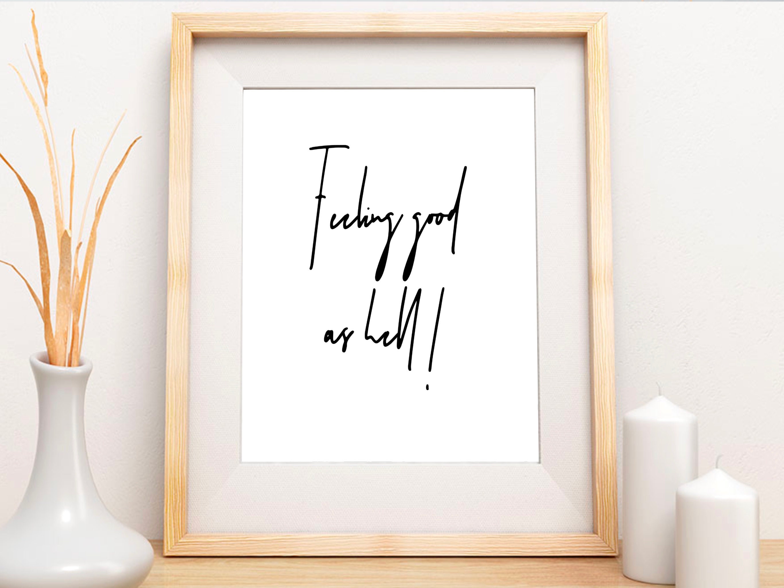 Feeling Good as Hell Lizzo Calligraphy Art Quote Minimalist - Etsy