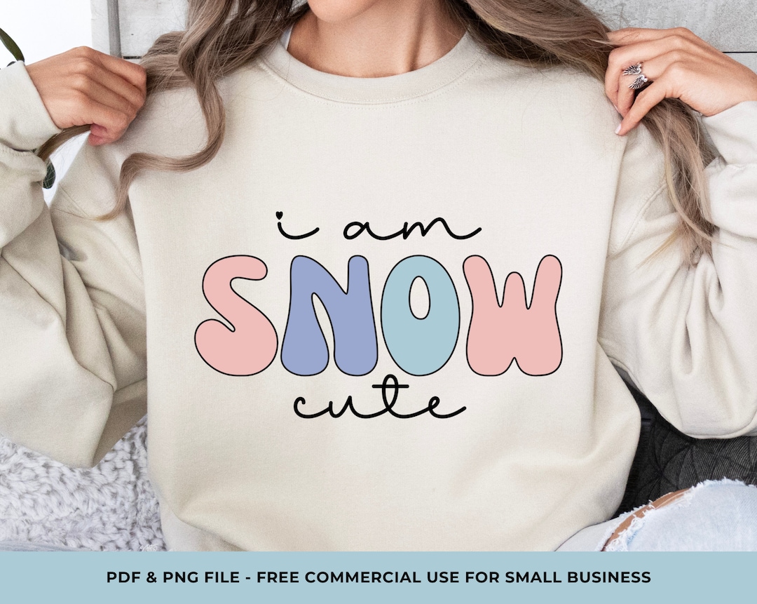 Retro I Am Snow Cute PNG PDF Retro Winter Season PNG Snow - Etsy