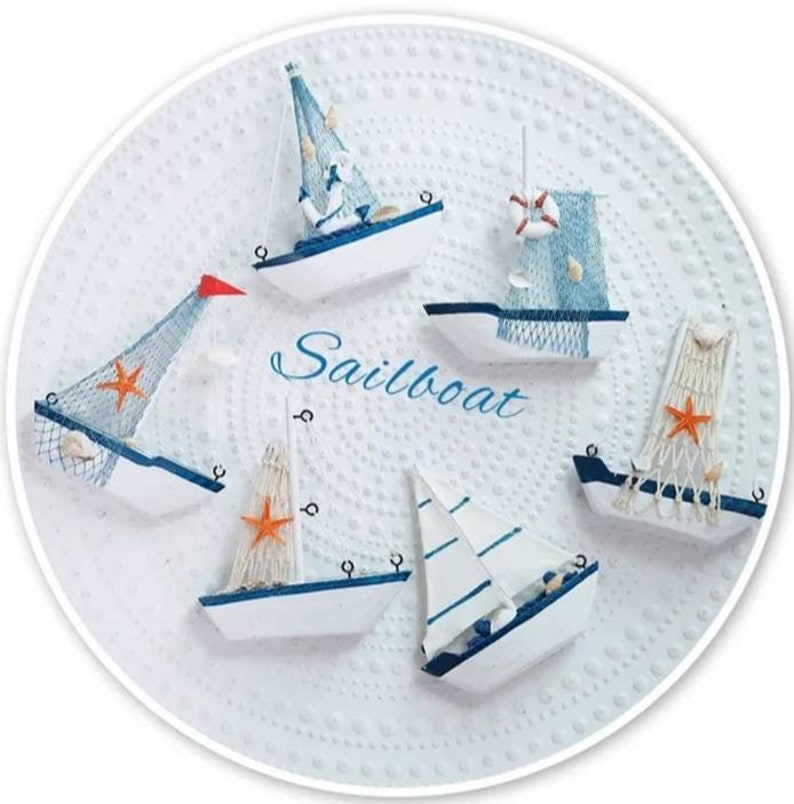 Sailboat Decor Marine Decorations Nautical Creative Handmade - Etsy