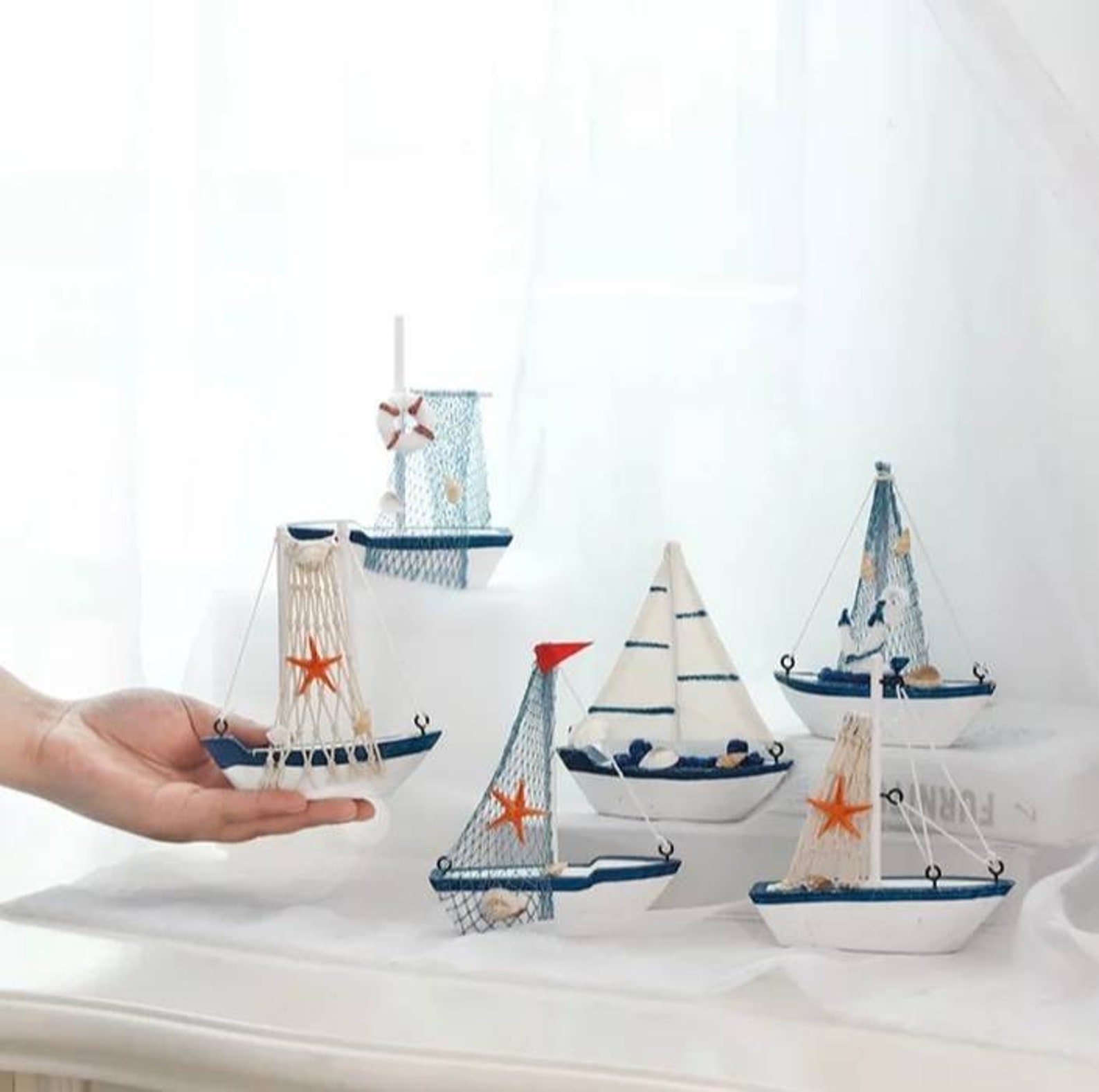 Sailboat Decor Marine Decorations Nautical Creative Handmade - Etsy