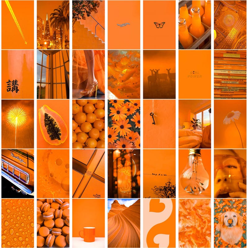 Orange Wall Collage - Etsy