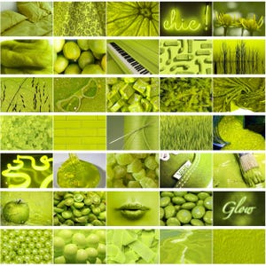 150 PCS | Chartreuse Aesthetic Photo Wall Collage Set | Both Landscape ...