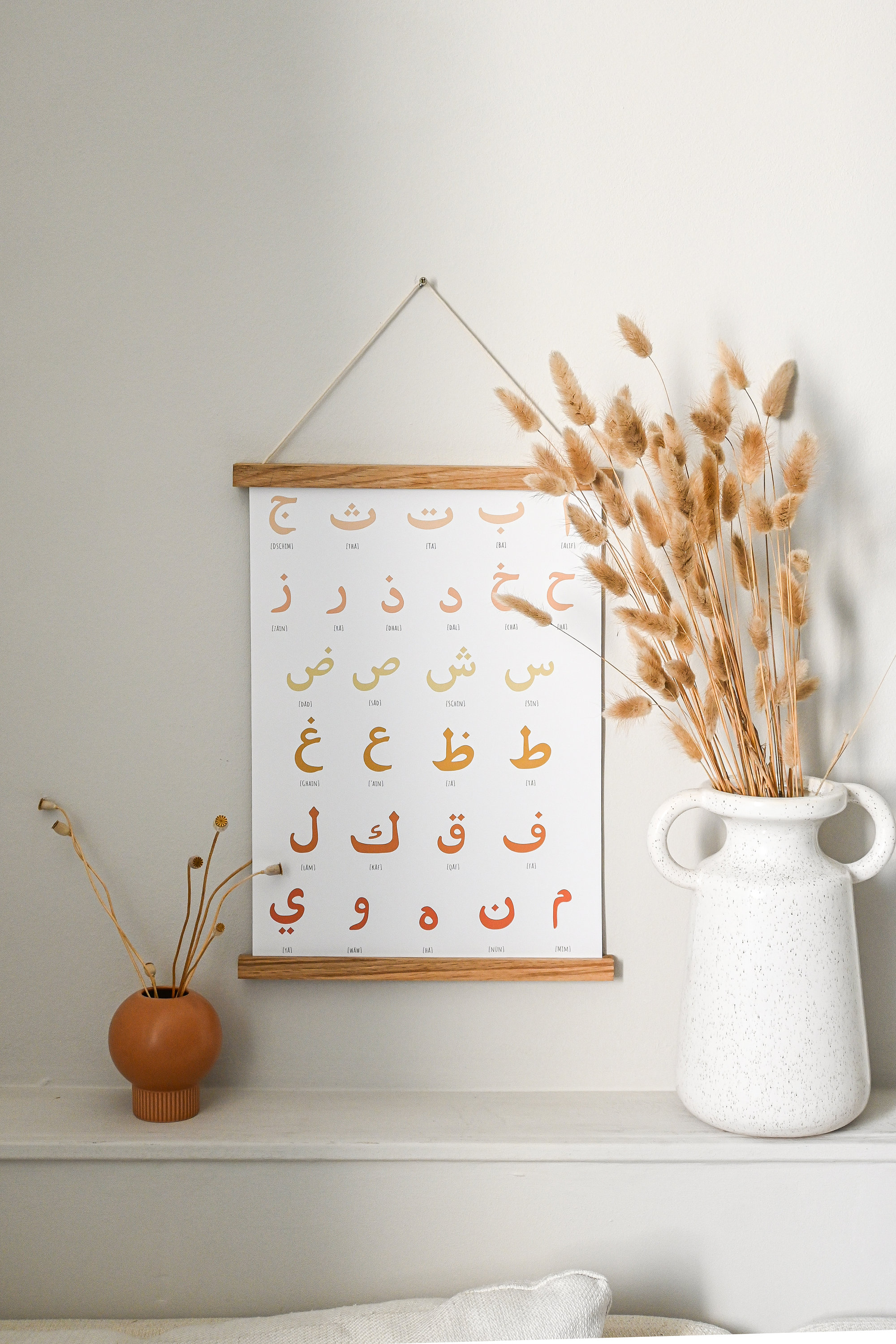 Arabic Alphabet Poster A3 RED Alif Ba Islamic Posters Learning Poster ...