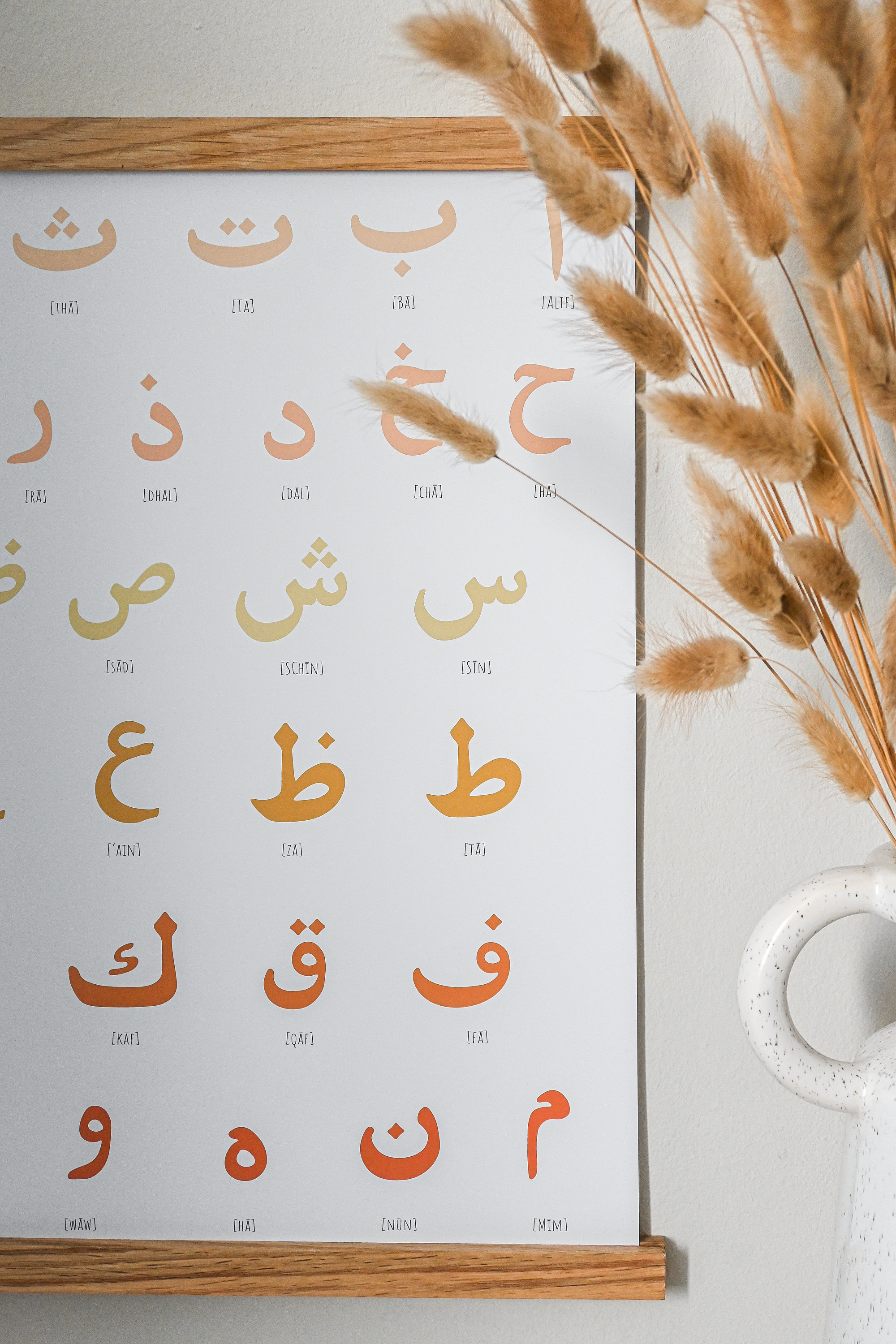 Arabic Alphabet Poster A3 RED Alif Ba Islamic Posters Learning Poster ...