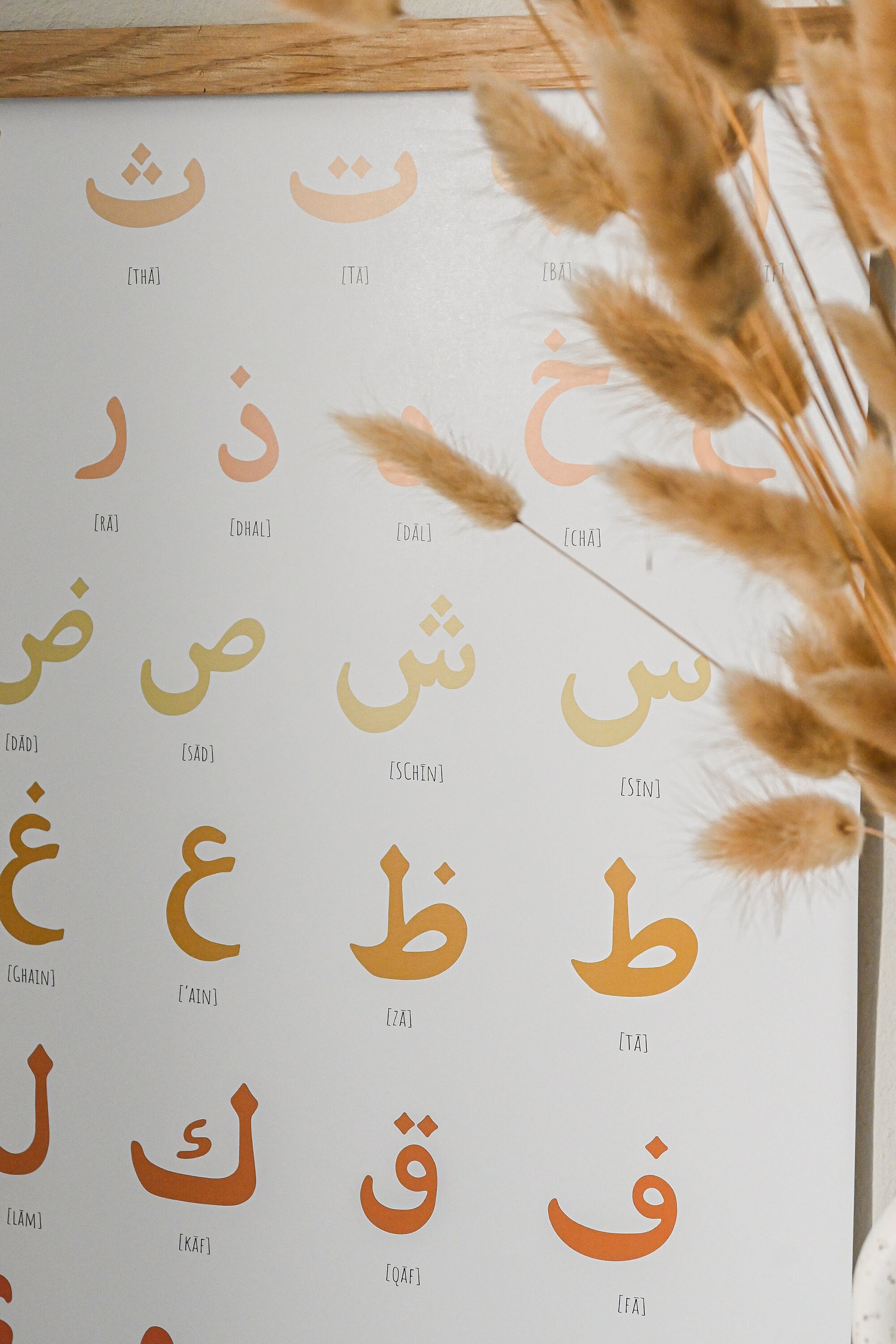 Arabic Alphabet Poster A3 RED Alif Ba Islamic Posters Learning Poster ...