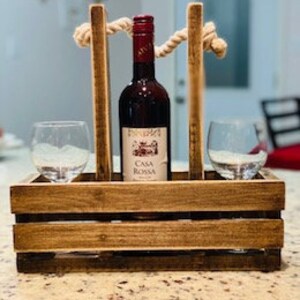 Custom Wooden Wine Caddy - Etsy