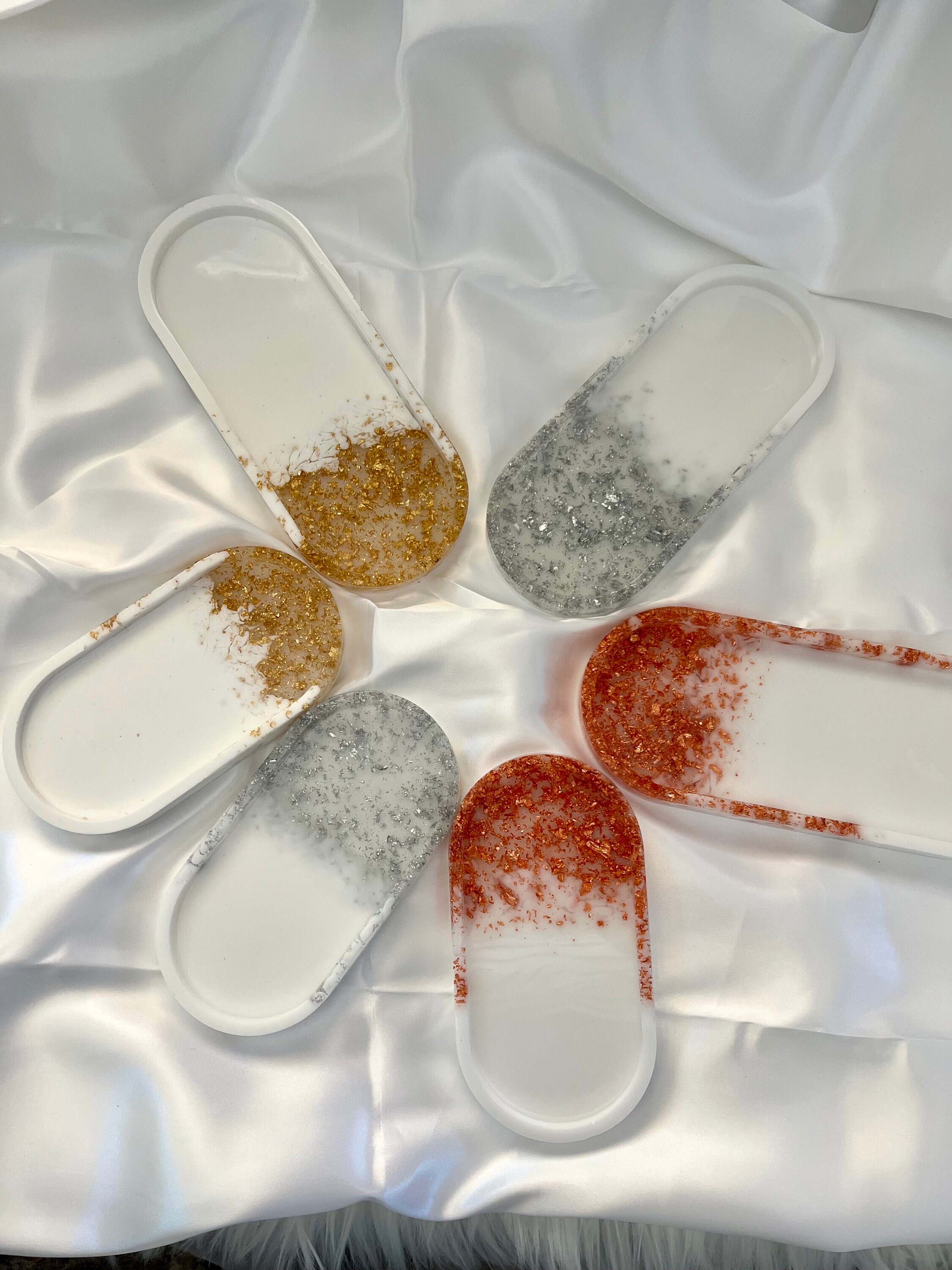 The Sparkling Mini Trays Used as Serving Tray, Perfume Tray, Tray on ...