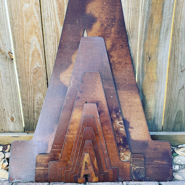 Rusted Metal Letters - Etsy