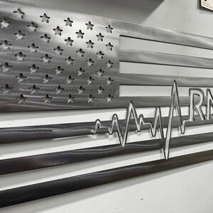 RN American Flag | Brushed Steel | Custom American Flag, Nurse Gift - Etsy