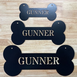 Dog Bone Sign With Name, Dog Bone Name Plate, Custom Sign - Etsy