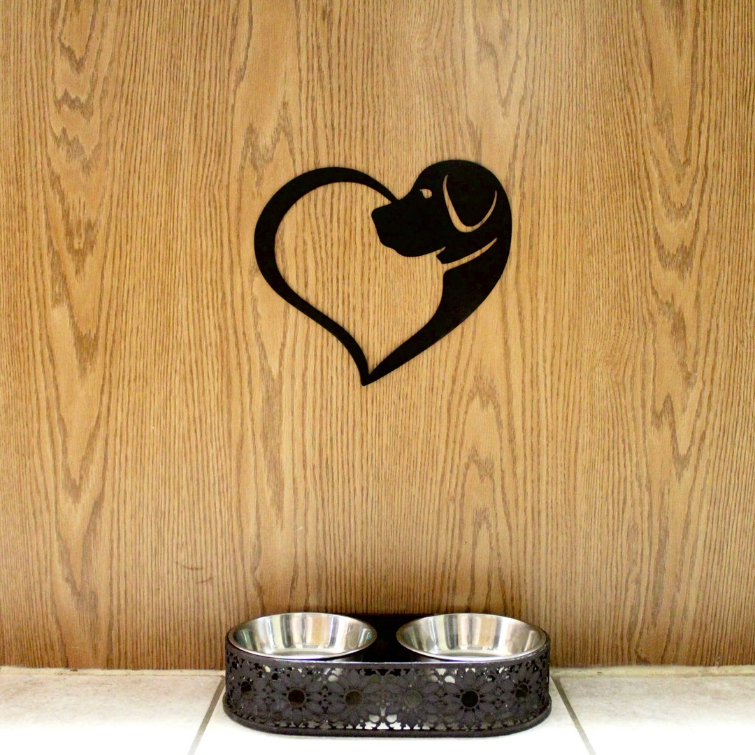 Dog Love Heart Sign, Dog Heart, Custom Metal Sign - Etsy