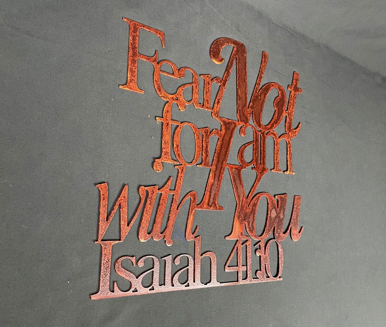 Isaiah 41:10 Metal Bible Verse Christian Home Decor Bible - Etsy