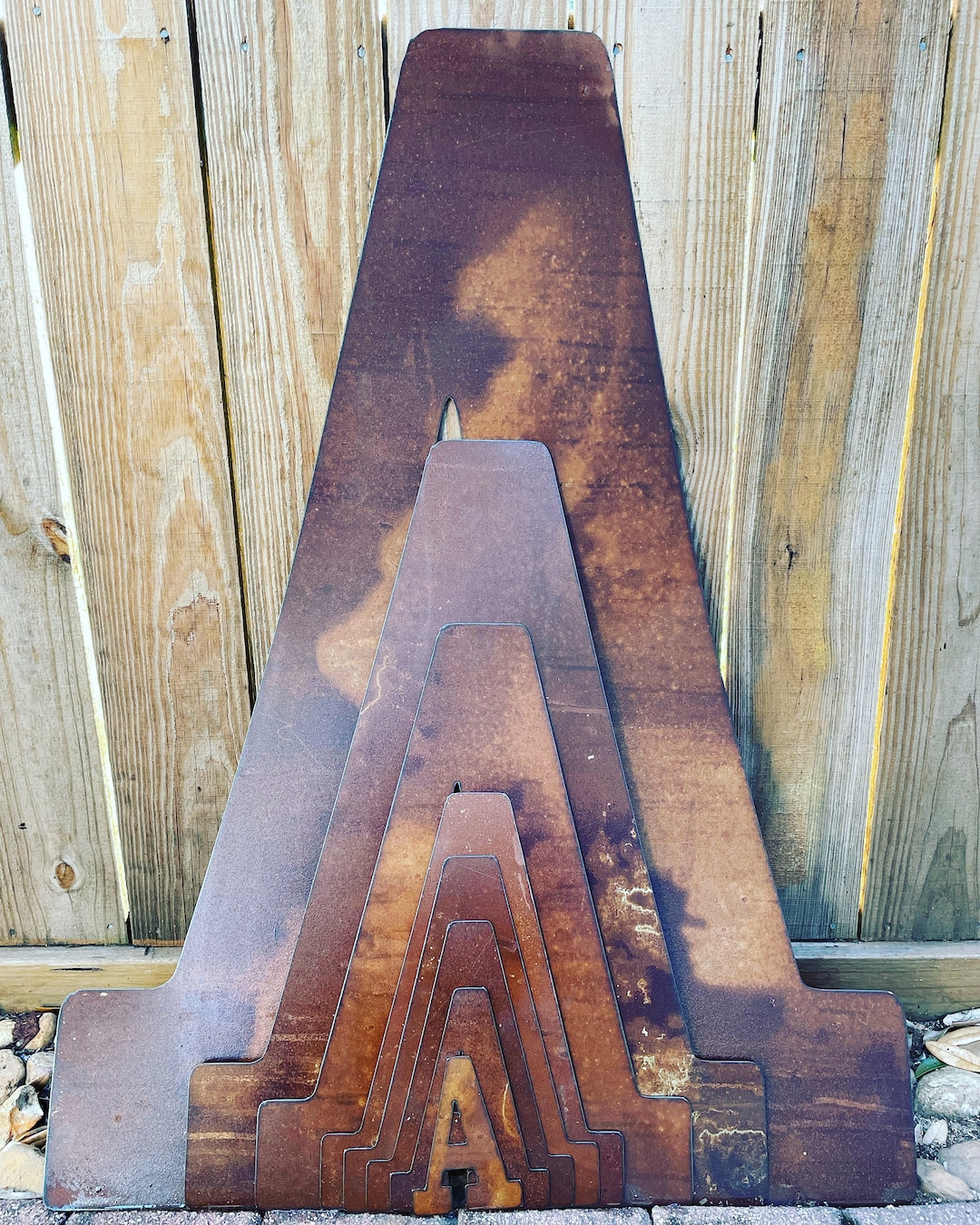 Large 18” Rustic Metal Letters and Numbers, Alphabet & Numbers | Thin ...