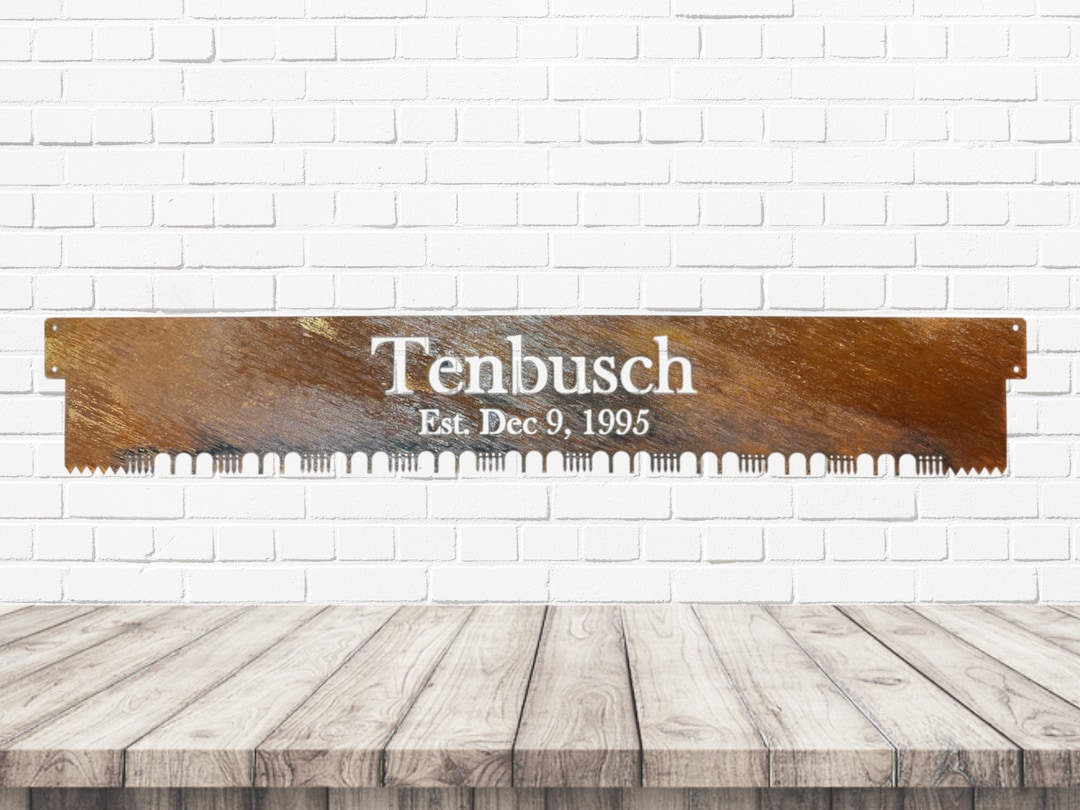 Custom Crosscut Saw Sign | Antique Logging Saw Look | Family Name ...