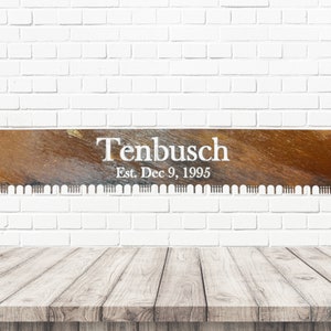 Custom Crosscut Saw Sign | Antique Logging Saw Look | Family Name ...