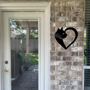 Cat Love Heart Sign, Cat Heart, Custom Metal Sign, Cat Mom Decor - Etsy