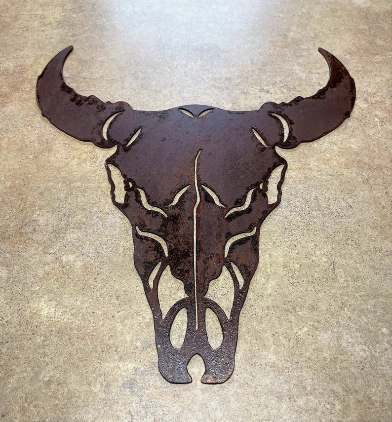 Rustic Bull Skull Sign | Rustic Décor | Western Sign | Cow Skull ...