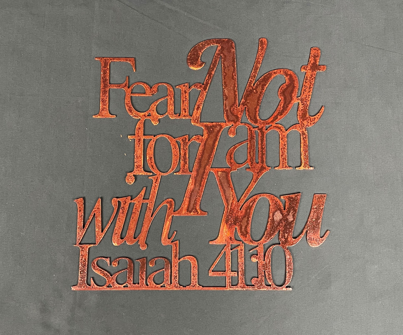 Isaiah 41:10 Metal Bible Verse, Christian Home Decor | Bible Verse Wall ...