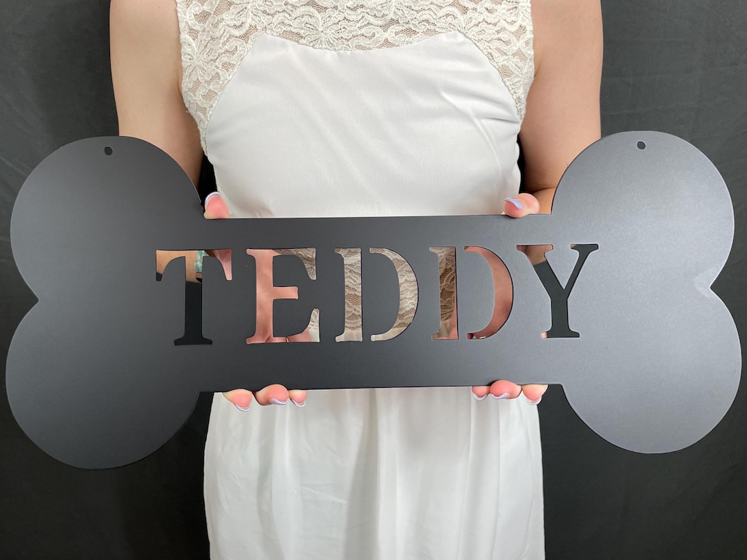 Custom Dog Bone Sign With Name – Indoor & Outdoor Dog Decor ...