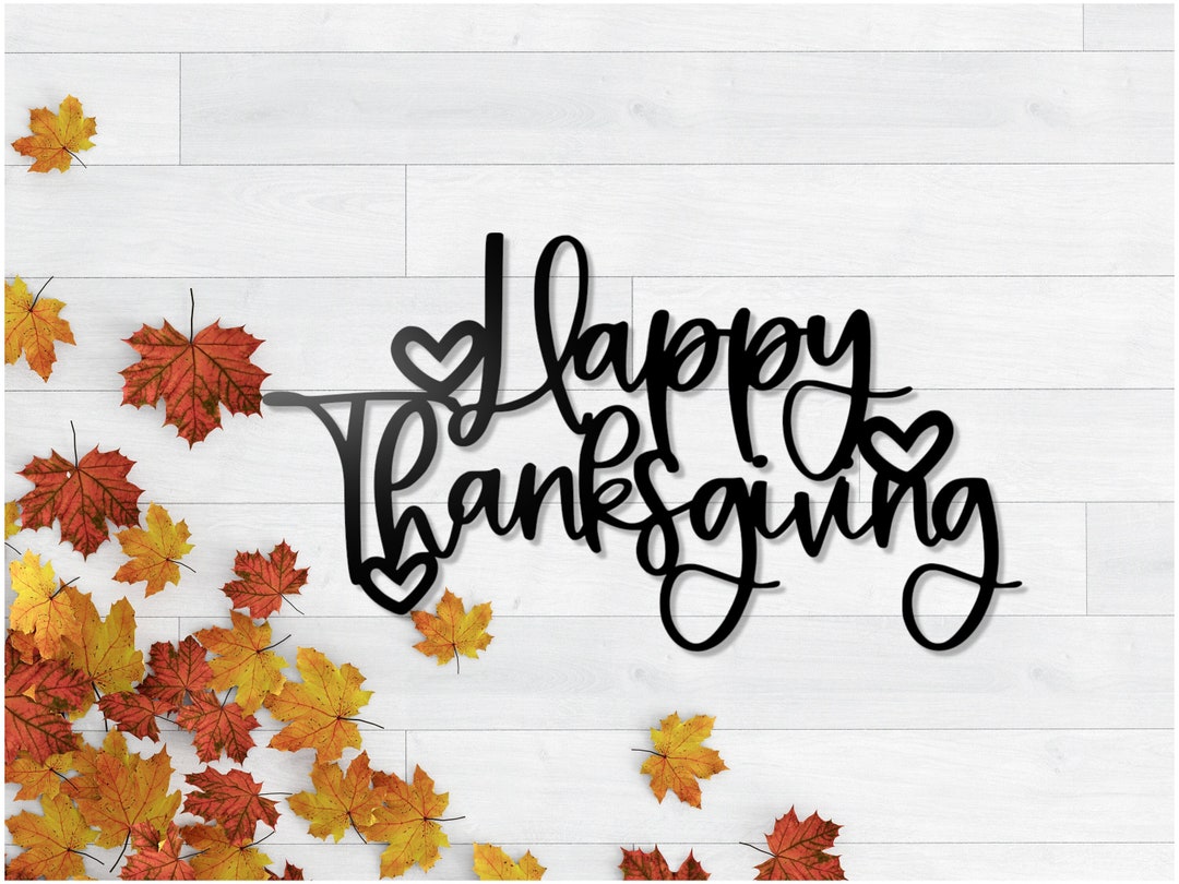 Metal Happy Thanksgiving Sign | Fall Decor |thanksgiving Door Hanger ...