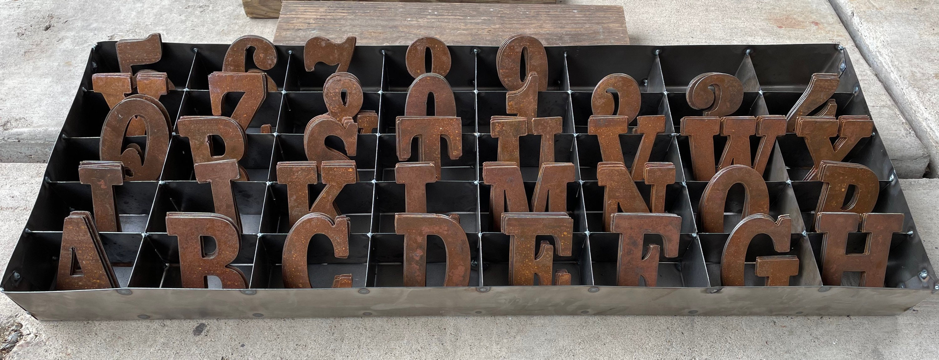 Thin 12.5 Rustic Metal Letters and Numbers A-Z 0-9 & Rust | Etsy
