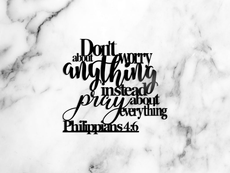 Philippians 4:6 Metal Bible Verse, Christian Home Decor | Bible Verse ...