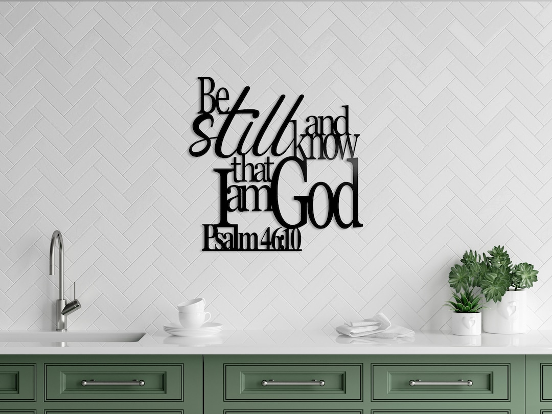 Psalm 46:10 Metal Bible Verse, Christian Home Decor | Bible Verse Wall ...