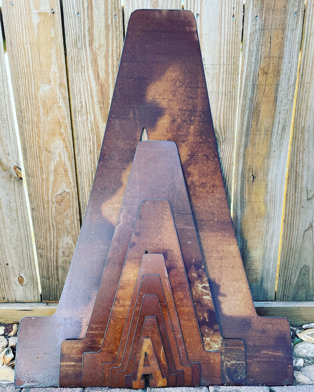 Large 36” Rustic Metal Letters and Numbers, Alphabet & Numbers | Thin ...