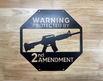 Gun Warning Sign, 2nd Amendment, Amendment Rights, Gun Lovers, Quality ...