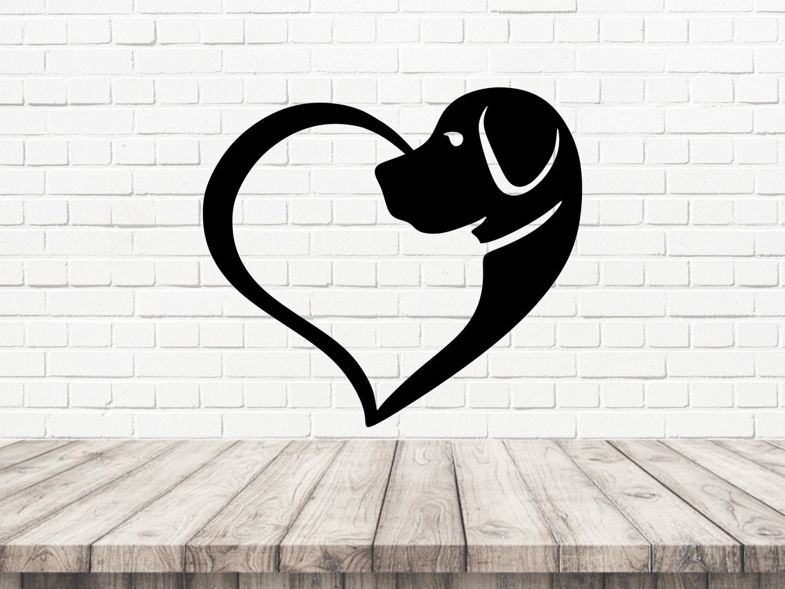 Dog Love Heart Sign, Dog Heart, Custom Metal Sign - Etsy