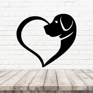 Dog Love Heart Sign, Dog Heart, Custom Metal Sign - Etsy