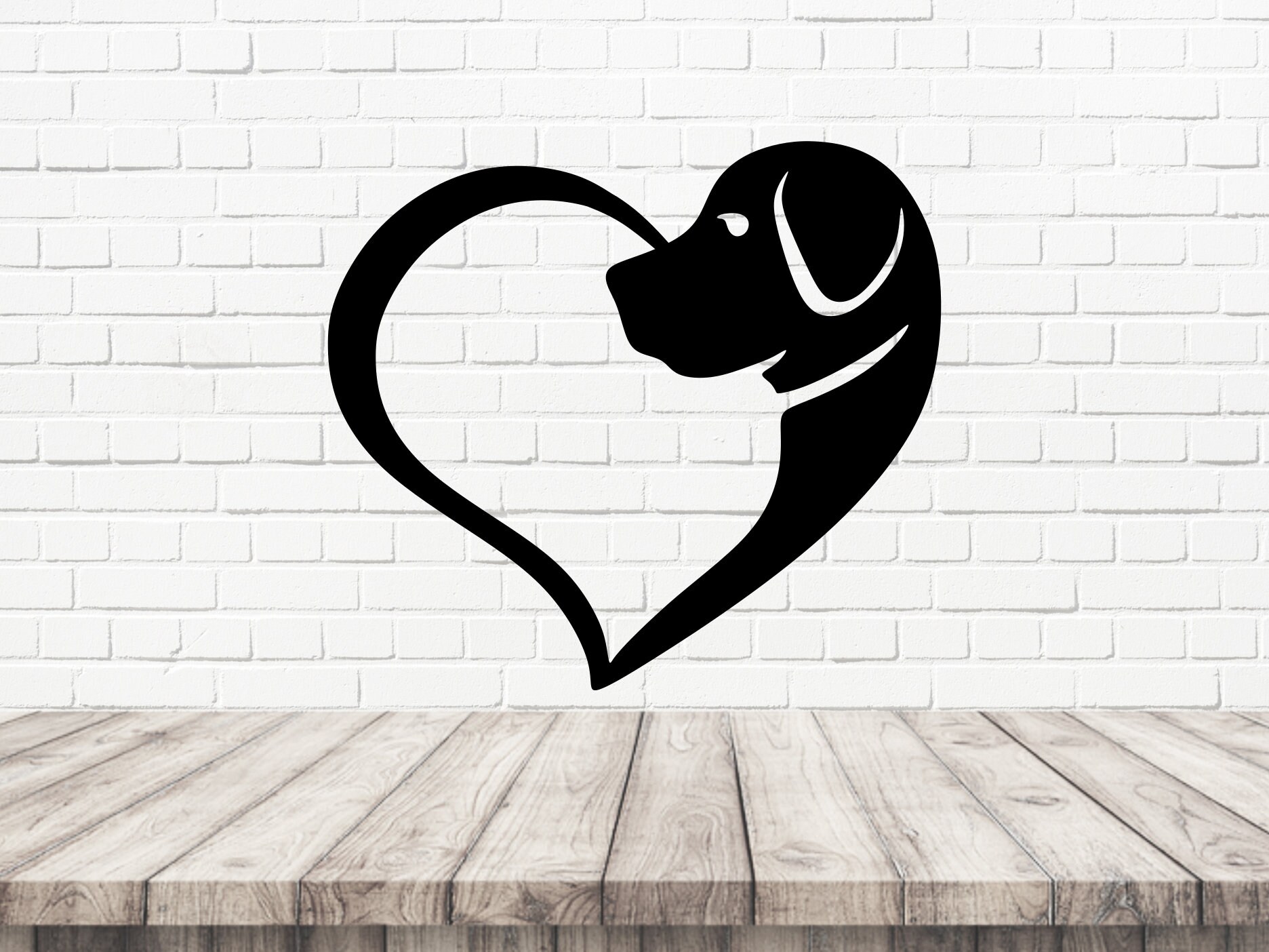 Dog Love Heart Sign, Dog Heart, Custom Metal Sign - Etsy