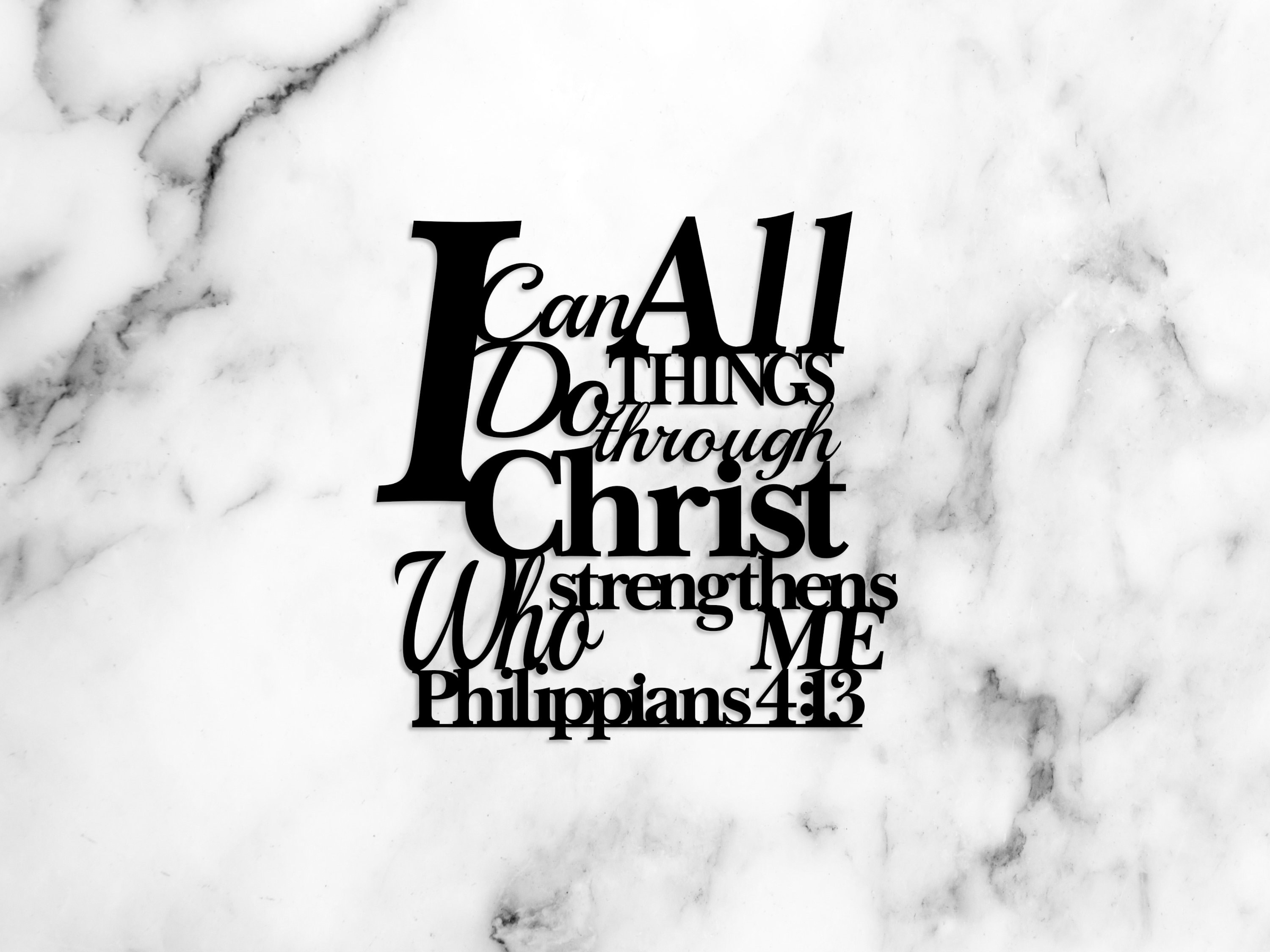 Philippians 4:13 Metal Bible Verse Christian Home Decor - Etsy