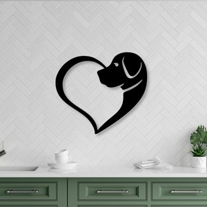 Dog Love Heart Sign, Dog Heart, Custom Metal Sign - Etsy