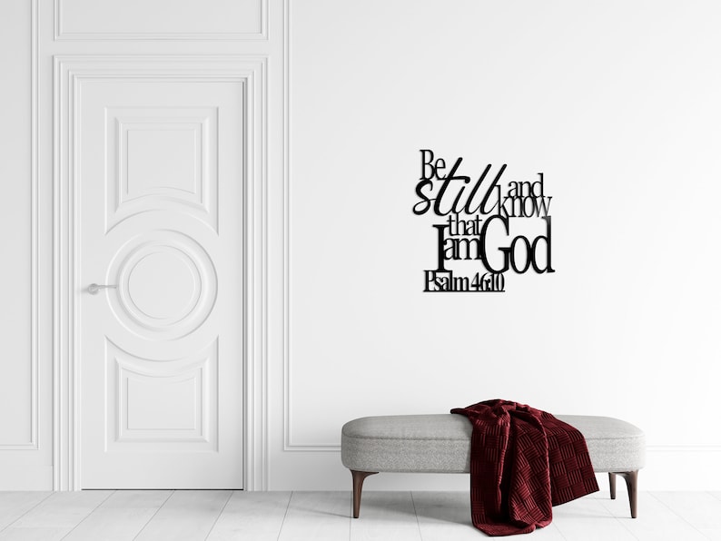 Psalm 46:10 Metal Bible Verse Christian Home Decor Bible - Etsy