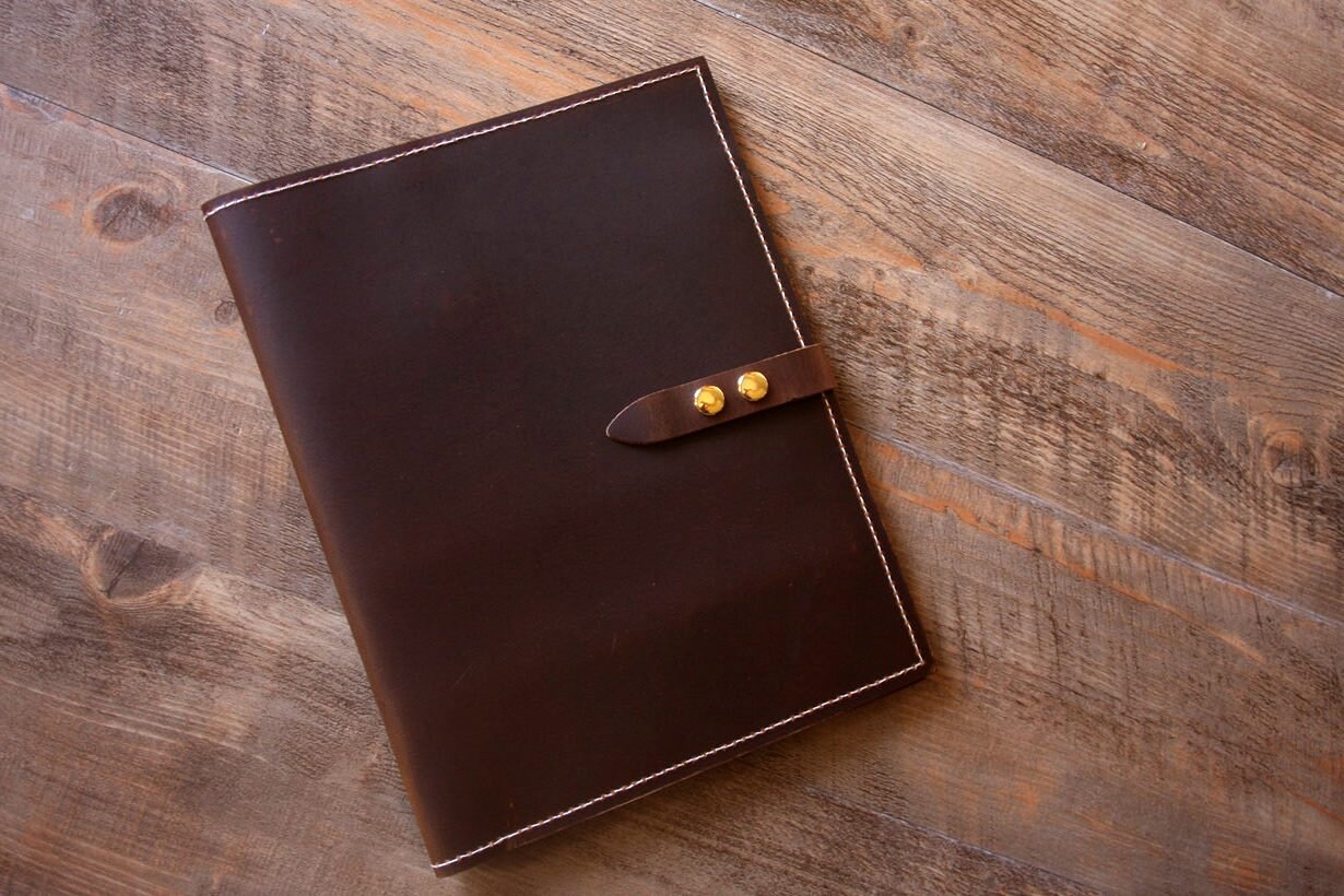 Mens Leather Portfolio Travel Pouch Legal Pad Notepad A4 for | Etsy
