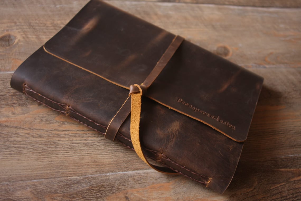 Rustic Custom Large Leather Journal A5 Bound Notebook Journal | Etsy