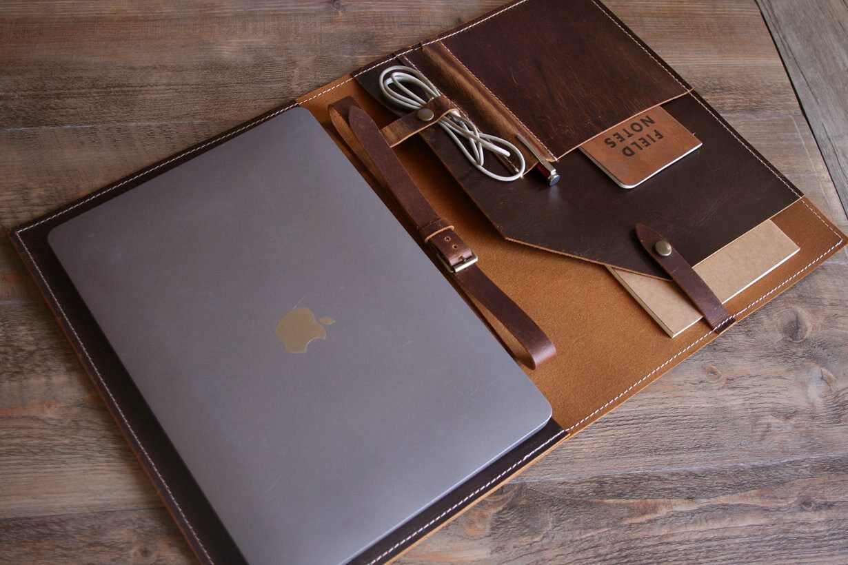 Custom Leather Laptop Sleeve 13 Inch for Men Dell Laptop Bag - Etsy
