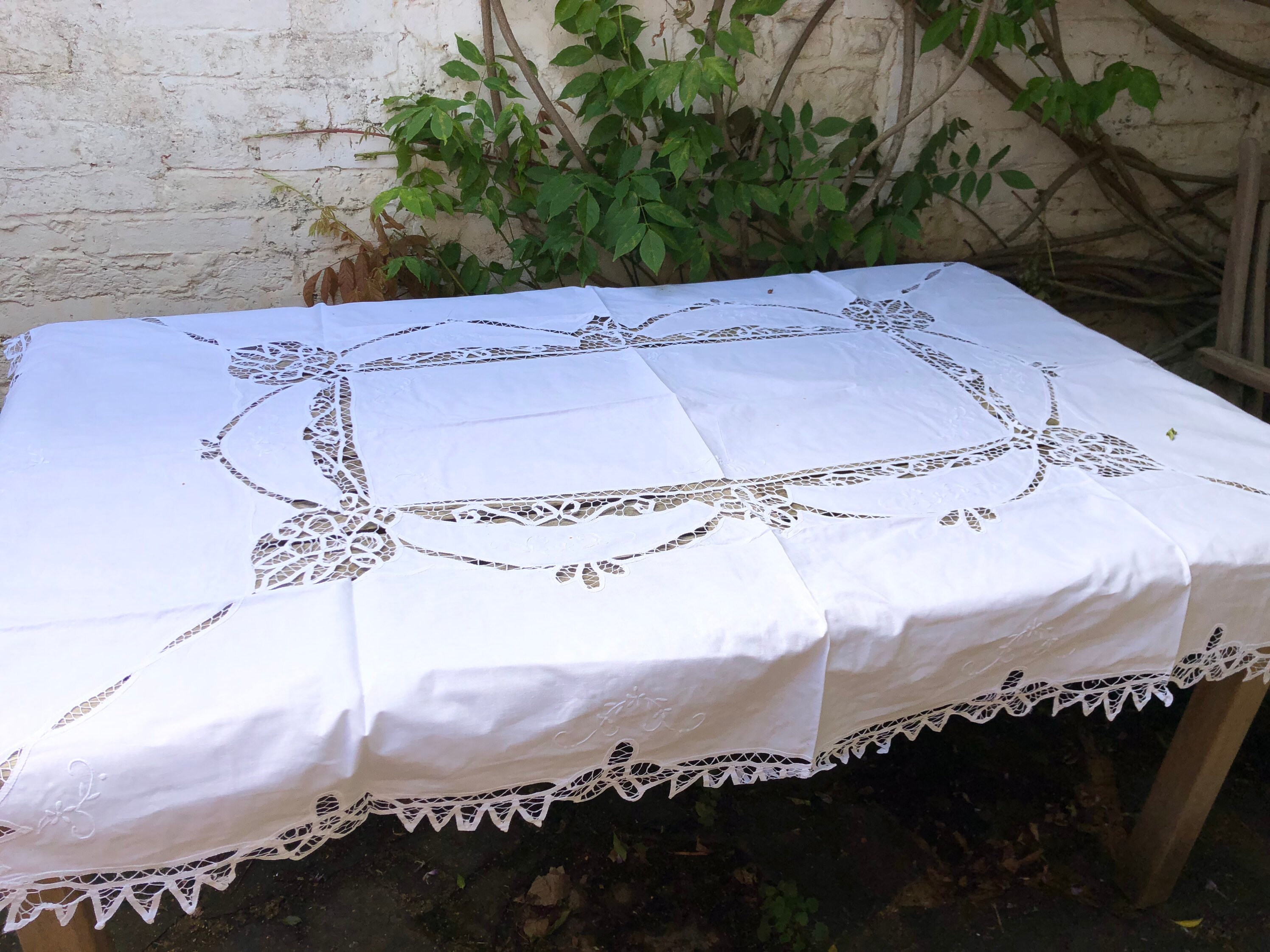 Vintage Battenburg Lace Handmade Embroidery Cotton Wedding Tea Party ...