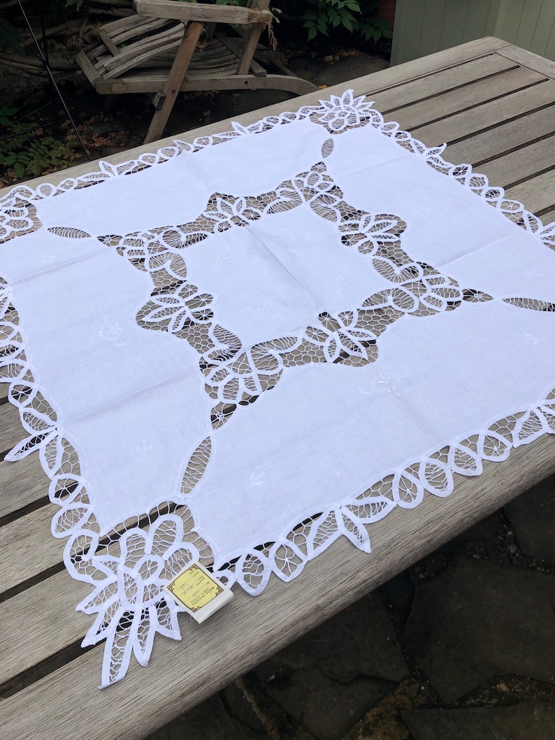 Vintage Battenburg Lace Handmade Embroidery Cotton Wedding Tea Party ...