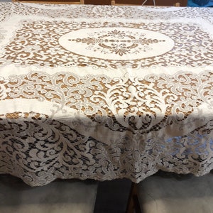 Vintage Lace Tablecloth Table Covering Tablecloth Tea Party Nottingham ...