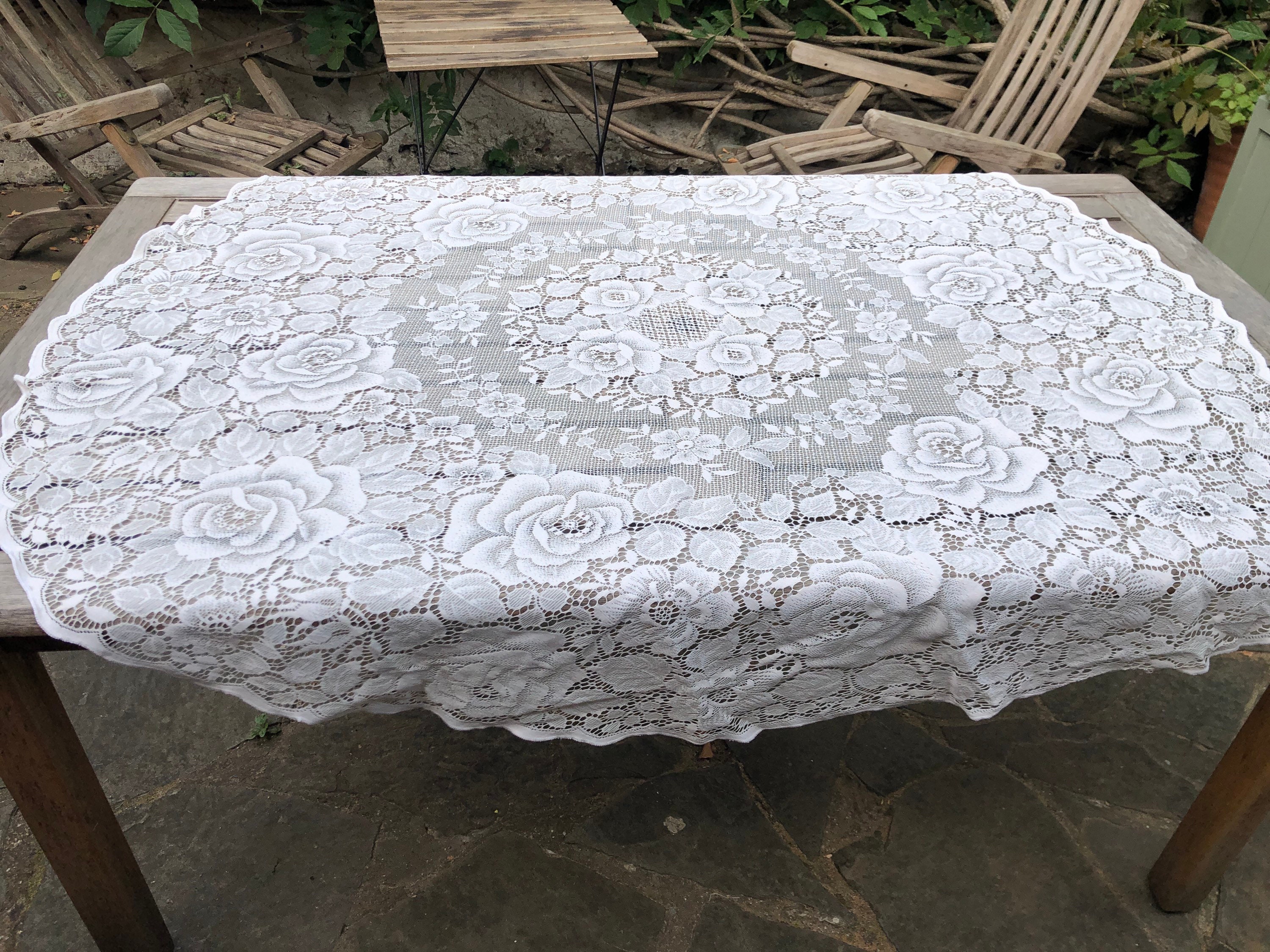 Vintage Lace Tablecloth Table Covering Tablecloth Tea Party Polyester ...