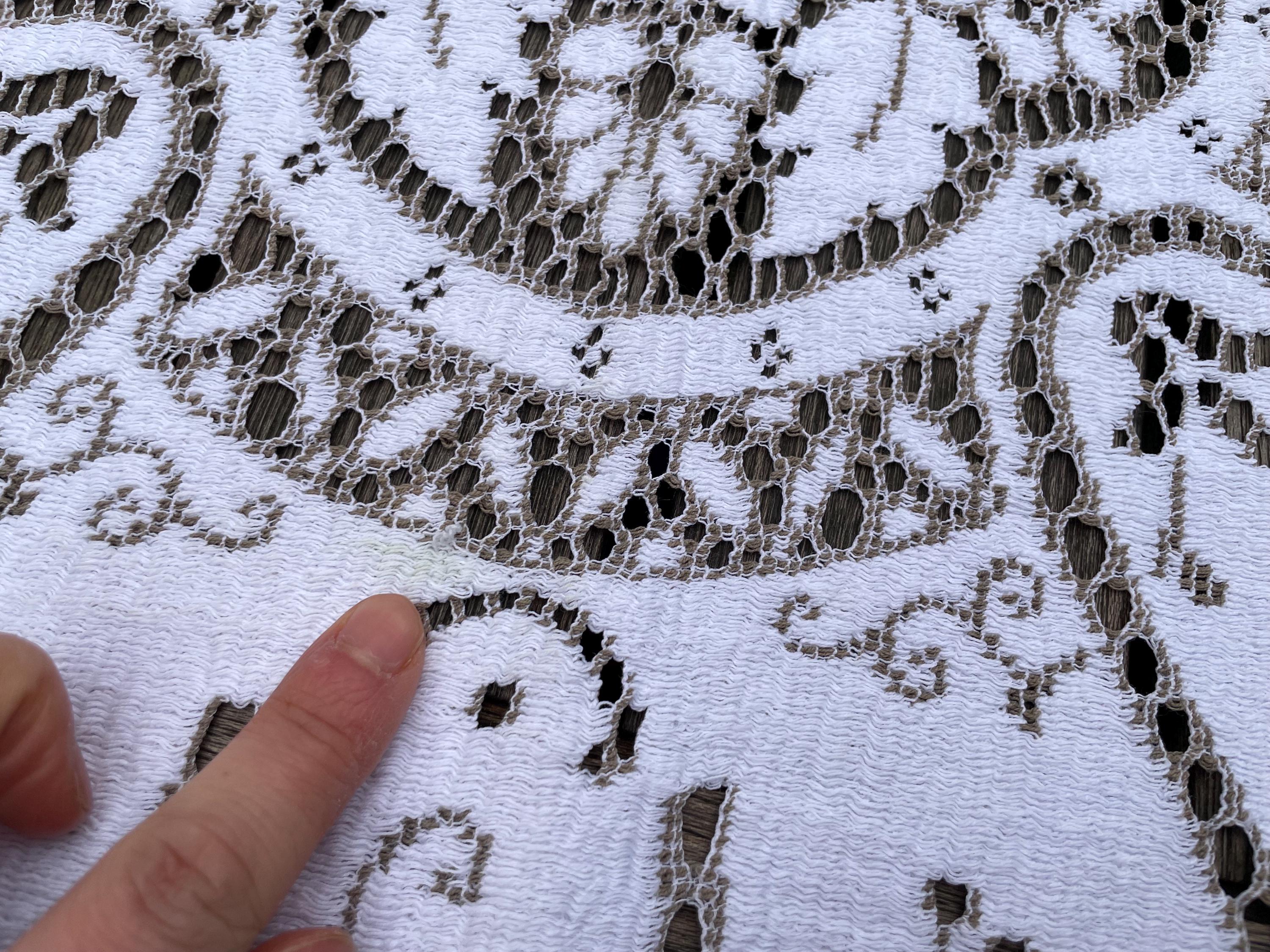 Vintage Large Lace Tablecloth Table Covering Genuine Nottingham Lace ...