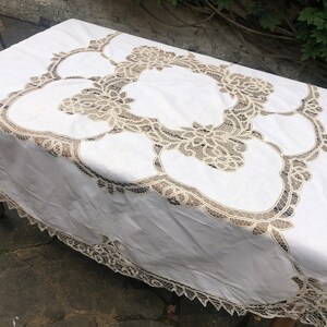 Vintage Battenburg Lace Handmade Embroidery Cotton Wedding Tea Party ...