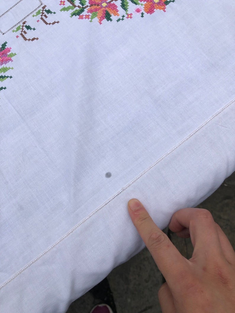 Stunning Vintage Hand Embroidered Cross Stitches Drawnwork - Etsy