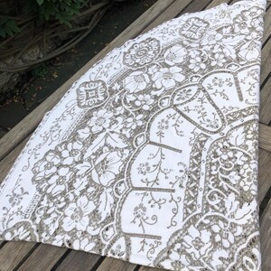 Vintage Large Lace Tablecloth Table Covering Genuine Nottingham Lace ...