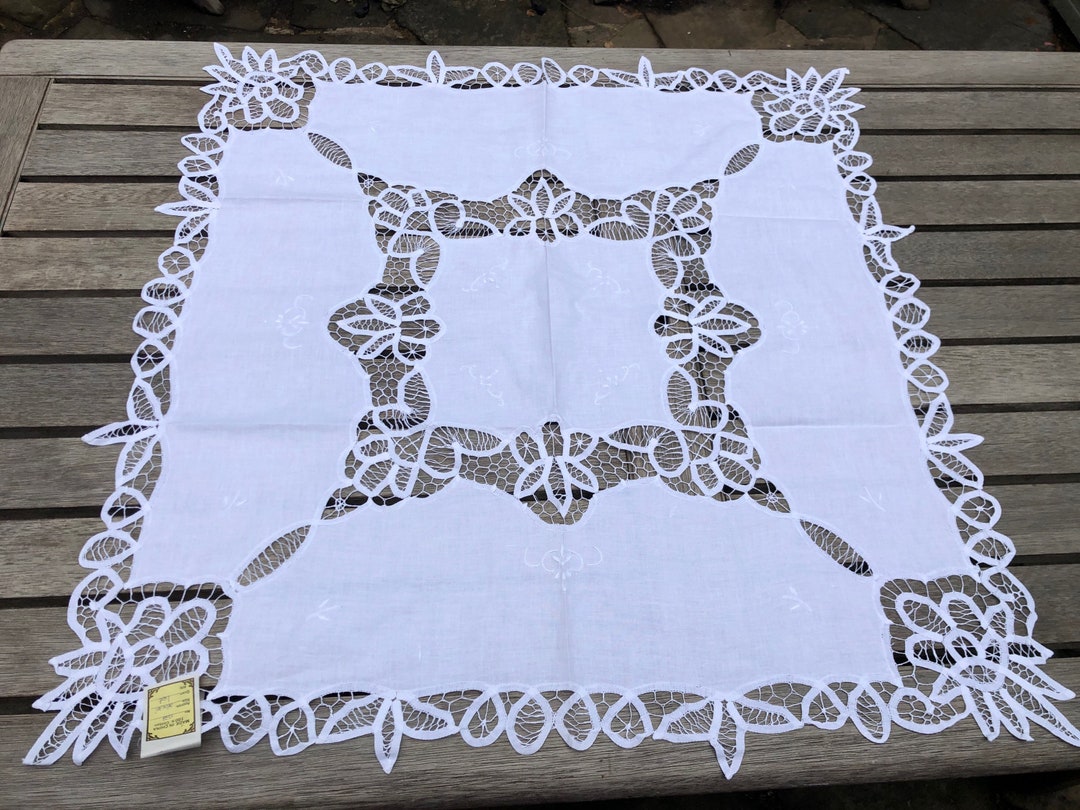 Vintage Battenburg Lace Handmade Embroidery Cotton Wedding Tea Party ...